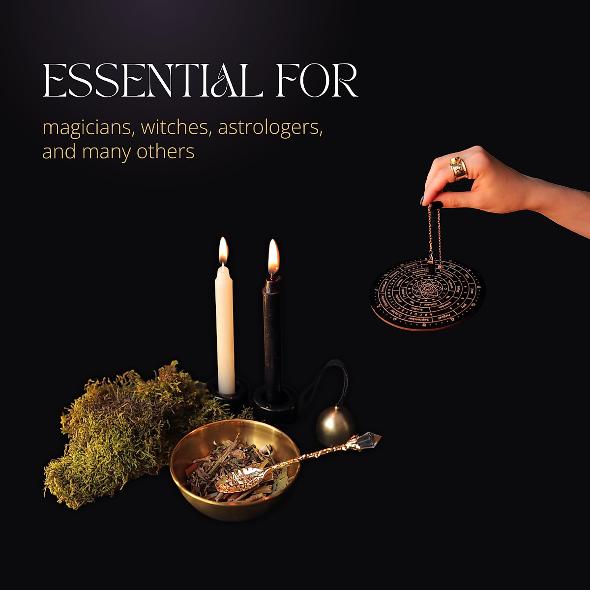 Large Witchcraft Kit 70 pcs - Premium Witch Kit for Beginners - Wiccan Supplies and Tools - Altar Supplies, Crystals, Gemstones, Herbs, Spell Candles