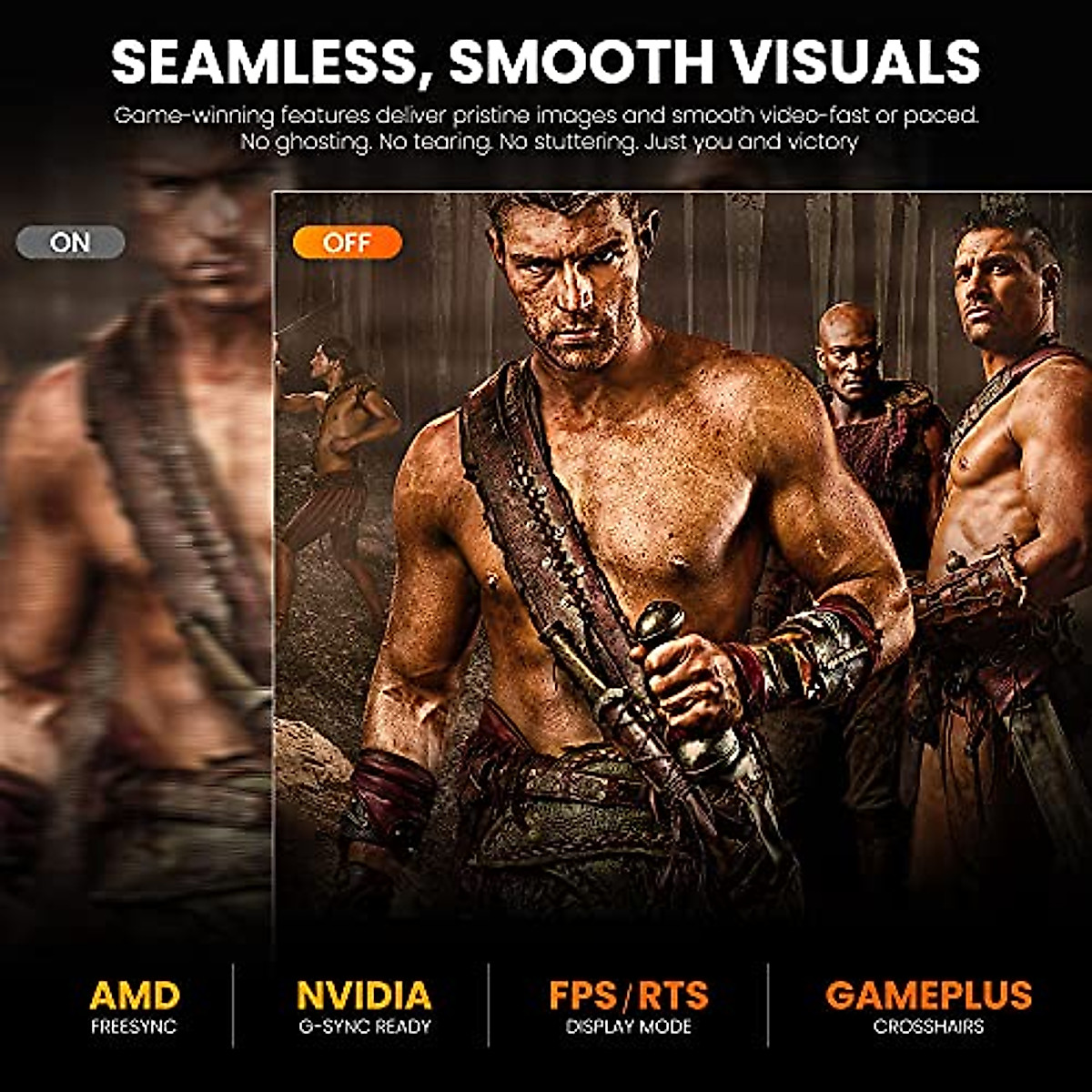 CRUA 27 inch Monitor, 1440P QHD IPS Computer Monitor, 60HZ 100% sRGB, with freesync, Low Motion Blur, Eye Care, HDMI, Dp Port-Support VESA-Black