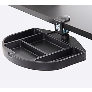 Stand Steady Pen Cup | Original 3-in-1 Desk Organizer | Free Up Desk Space with Clamp On Pen Holder & Bag Hook | No Drill Needed | Organize Pencils, Markers, Paper Clips & More (Black)