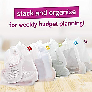 Reusable Produce Bags, Washable Mesh Bags for Fruits and Vegetables, Set of 5 - Flip and Tumble