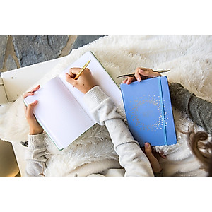 Southworth Premium Journal, 5.5”x 8.25”, Periwinkle Burst Design, Premium 28lb/105 gsm Paper, Medium Book Bound Journal, 3 Ribbon Placeholders, 80 Ruled Sheets/160 Ruled Pages (91931)