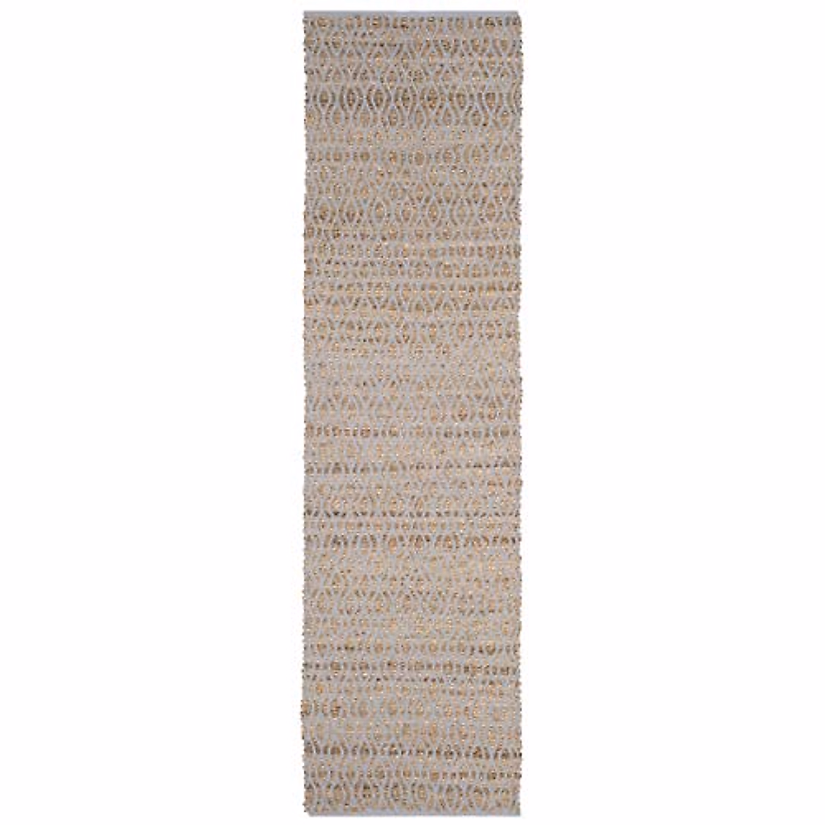 SAFAVIEH Cape Cod Collection 2'3" x 8' Silver / Natural CAP821J Handmade Flatweave Jute Runner Rug