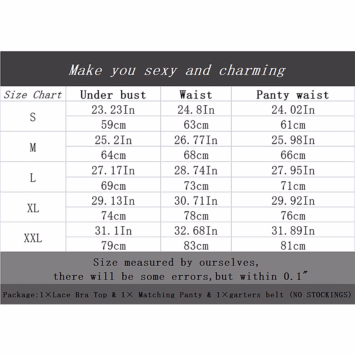 Donnalla Women Sexy Lingerie Set with Garter Belts Lace Bra and Panty Set Women Lingerie Set Red M (NO STOCKINGS)