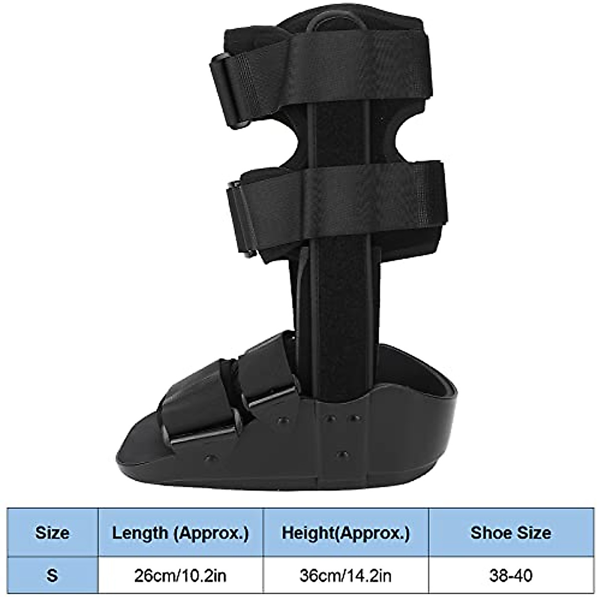 Air Walker Boot Short Fracture Walker Boot, Light Air Ankle Walker Brace Support Protective Walker Boot Cast Ideal for Ankle Foot Fractures, Sprains, Injuries, Protection, Recovery, Rehab (S)
