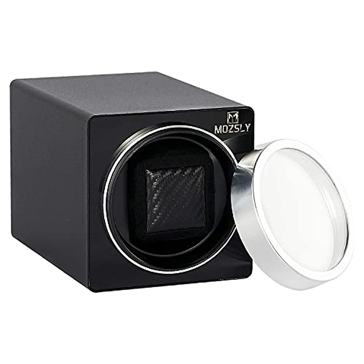 MOZSLY Watch Winder for Automatic Watches 12 Rotation Mode with Quite Motor Metal Black