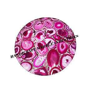 Pink Agate Round Coffee Table, Counter Top, Agate Table, Stone Coffee Table, Agate Table Top, Agate Coffee Table, Customized Agate Table