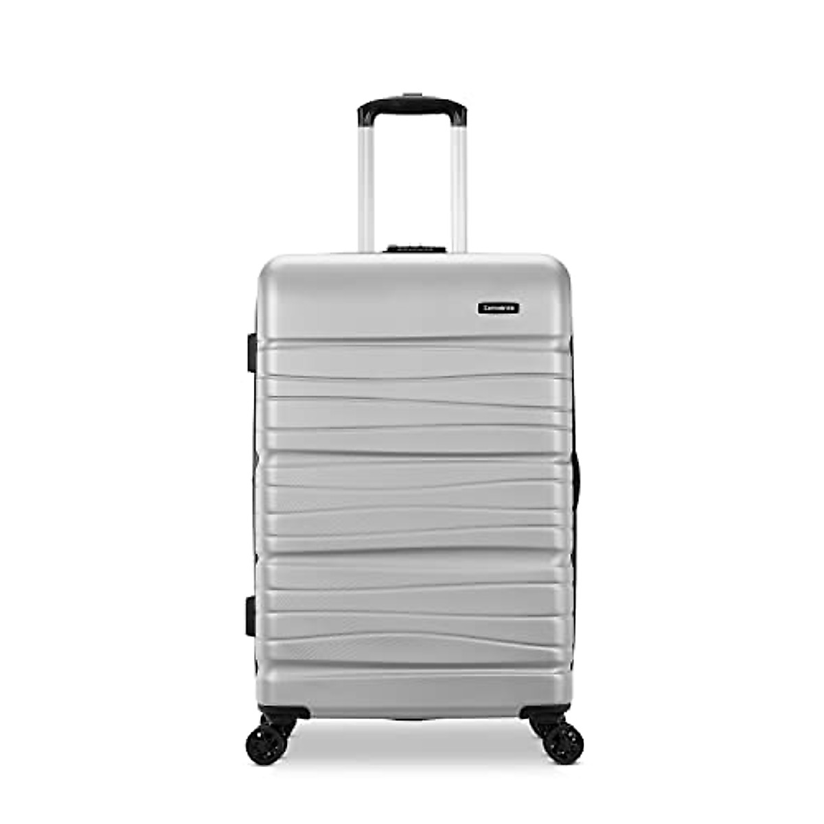 Samsonite Evolve SE Hardside Expandable Luggage with Double Wheels, Arctic Silver, Medium Spinner