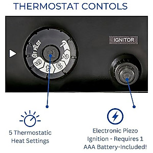 Duluth Forge DLS-18T-2 Dual Fuel Ventless Fireplace Logs Set with Thermostat, Use with Natural Gas or Liquid Propane, 30000 BTU, Heats up to 1000 Sq. Ft, Stacked Red Oak, 18 Inches