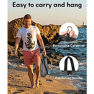 2 Pack Shoe Bags for Travel, Sneaker Bags, Waterproof Travel Shoe Bags with Zipper for Packing, Golf Shoe Dust Bags for Man and Women, X-Large, Black