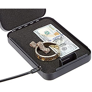 Amazon Basics Portable Security Case Lock Box Safe, Combination Lock, Large, Black