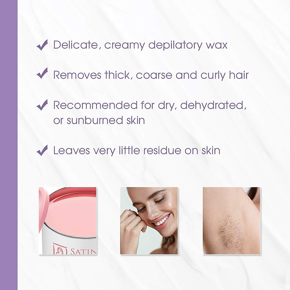 Satin Smooth Deluxe Cream Hair Removal Wax 14oz.