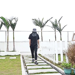 Sun Hat for Men Women, Summer UV Sun Protection Wide Brim Fishing Hat for Men with Face Cover & Neck for Hiking