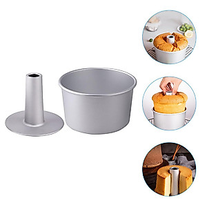 BESTonZON Angel Cake Baking Pan 4 Inch Non-stick Food Cake Pan Chiffon Tube Donut Mold Pound Cake Pan Mold Baking Tin for Cake Muffins Biscuit Bagels Baking