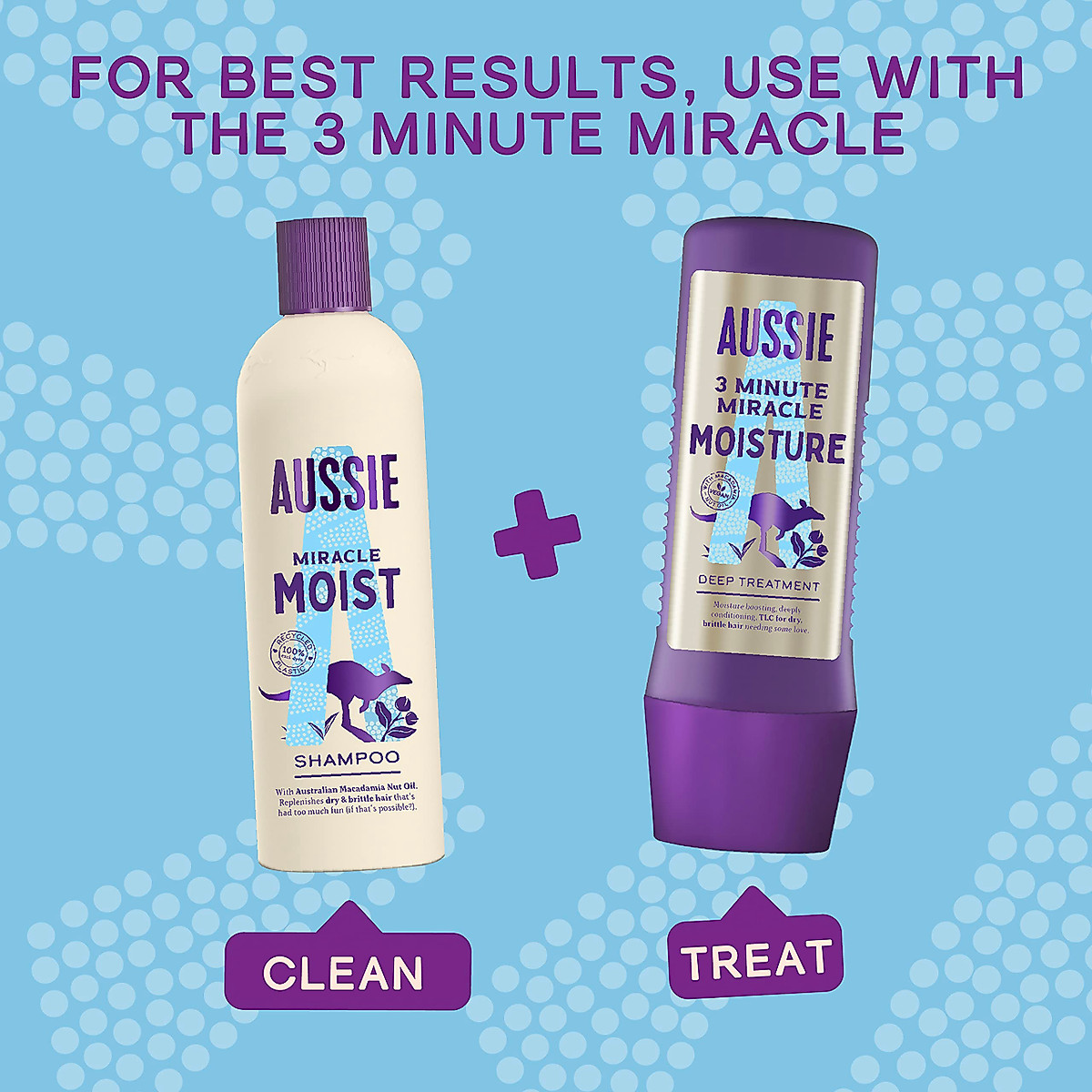 Aussie Miracle Moist Shampoo 300Ml