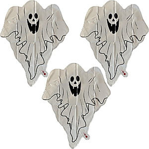 Halloween Ghost Balloons, 3 pcs Large Balloons for Halloween, Halloween Themed Party Decoration, Scary Party Supplies Decorations, Halloween Party Decorations.