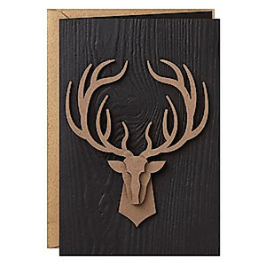 Hallmark Signature Father's Day Card or Birthday Card for Men (Deer Head)