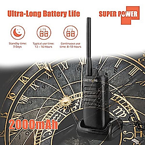 Retevis RB85 2 Way Radios Walkie Talkies Long Range, Noise Cancelling High Power Two Way Radios,16CH 2000mAh Rechargeable Walkie Talkies for Commercial Use School Security (6 Pack)