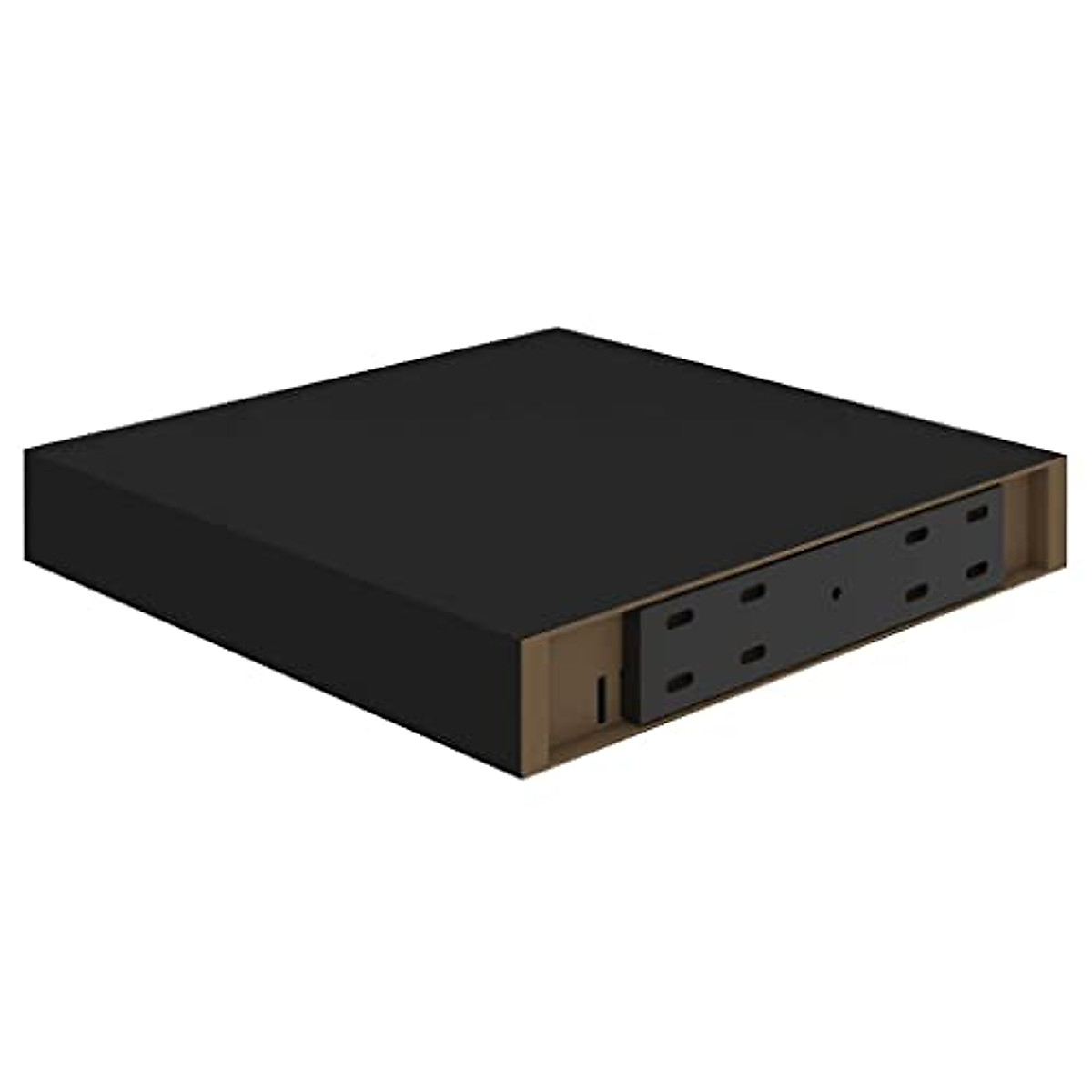 homiuse 2 Pack Floating Shelves 9.1" Wall Shelves for Bathroom Shelf Decor Floating Shelf Bracket Wall Mounted Shelves for Bedroom Hanging Shelves for Wall Storage Small Shelf Black Shelves MDF