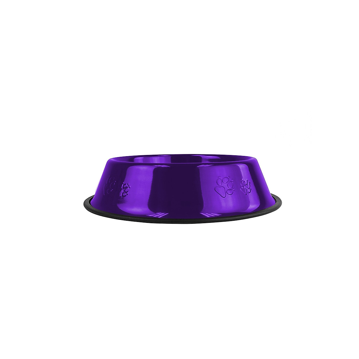 Platinum Pets Non-Tip Stainless Steel Dog Bowl, 28 Oz, Electric Purple, Medium