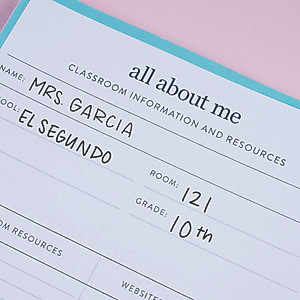 Erin Condren 7x9 Teacher Record Book, Communication Logs and Student Checklists Layouts With Lined and Graph Sections for Writing and Note Taking, Platinum Coiled, Rainbow Heart Cover