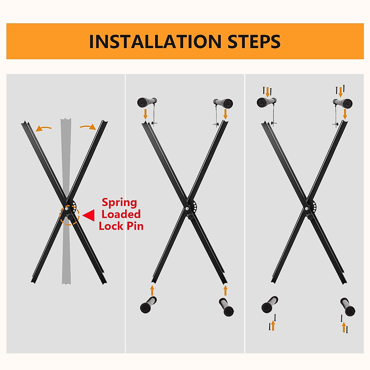 LETSROCK Adjustable Keyboard Stand, Heavy-Duty Double-X Piano Stand with Locking Straps for 61 76 88 Keys
