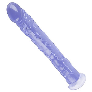 13 Inch Jelly Crystal Dildo, Realistic Huge Flexible Dildos with Powerful Suction Cup Base Large Soft Thick Anal Dildo Adult Sex Toy for Women - Blue