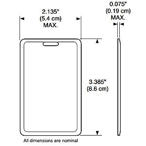 AlphaPass Clamshell Proximity Card for Access Control. Replaces HID 1326 ProxCard II. Standard 26 bit H10301 Format. (50 Pack)