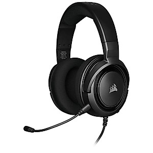 Corsair HS35 - Stereo Gaming Headset - Memory Foam Earcups - Works with PC, Mac, Xbox Series X/ S, Xbox One, PS5, PS4, Nintendo Switch, iOS and Android - Carbon (CA-9011195-NA)