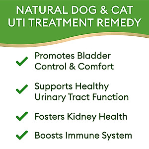 Dog UTI Treatment & Cat Urinary Tract Infection Treatment, Natural Herbal Liquid UTI Medicine, Organically Grown Cranberry Extract, Supports Urinary and Digestive Health, 2 fl oz, Made in USA