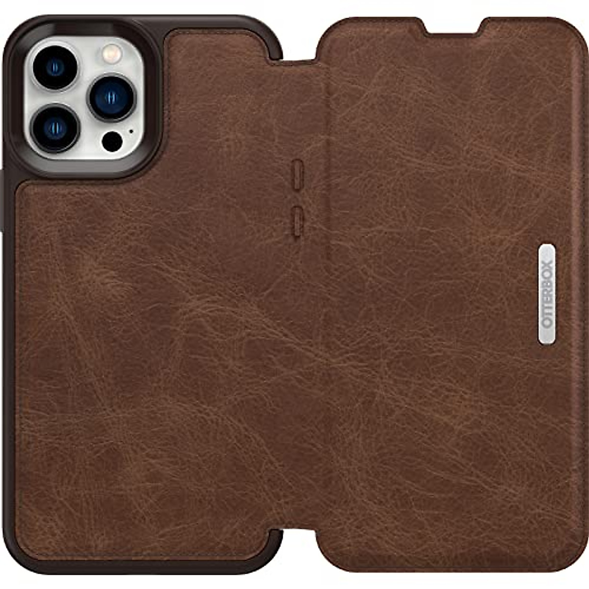 OtterBox STRADA FOLIO SERIES Case for iPhone 13 Pro Max & iPhone 12 Pro Max - Retail Packaging - ESPRESSO
