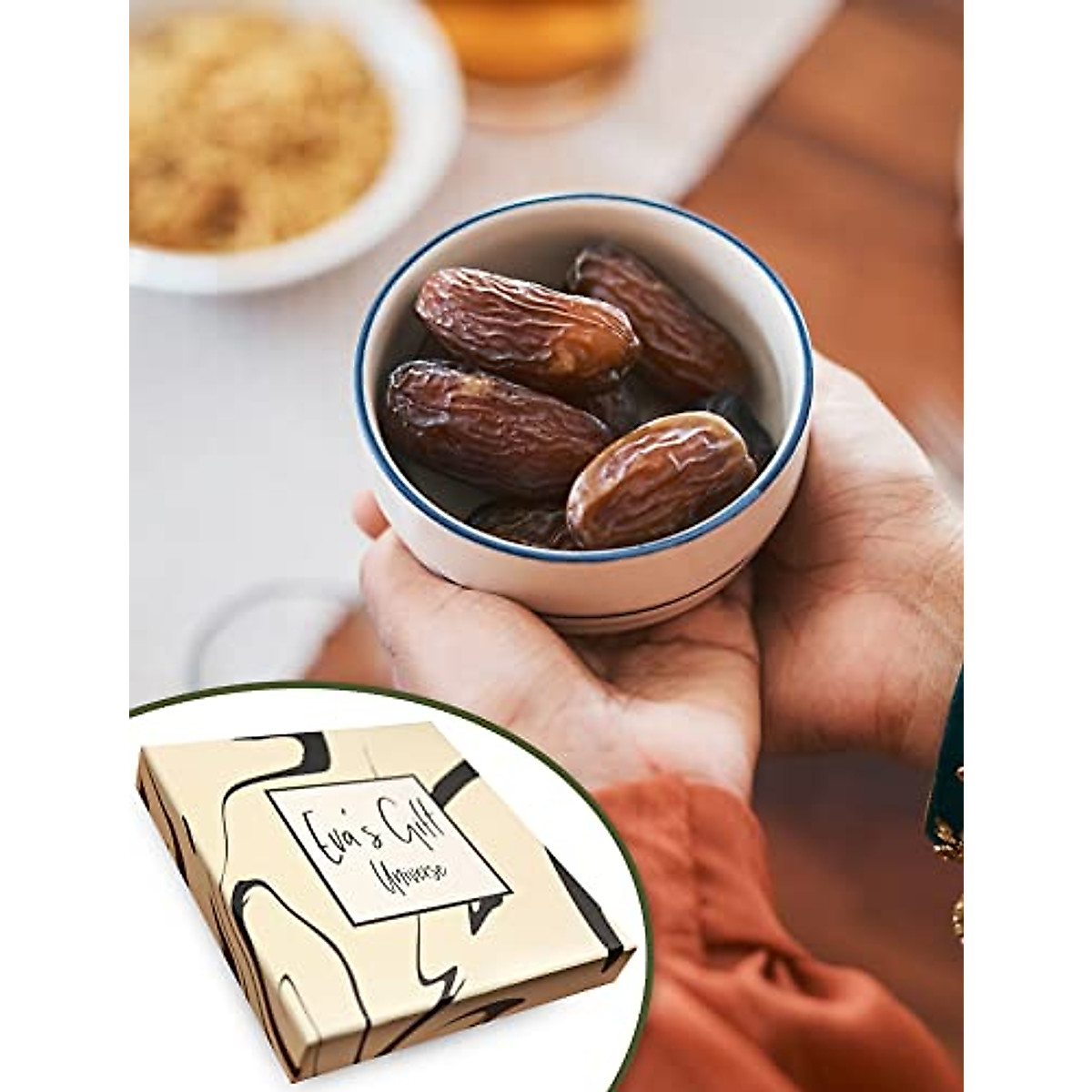 Anna and Sarah Gift Basket Mixed Dried Fruit and Nuts in Box Dried Pears, Fancy Medjool Dates, Dried Apricot, Dried Mango, California Pistachio and Raw Almond (6 Assortments) ,Holiday, Birthday, Healthy Fruit Anniversary, Corporate Treat Box for Women, Me