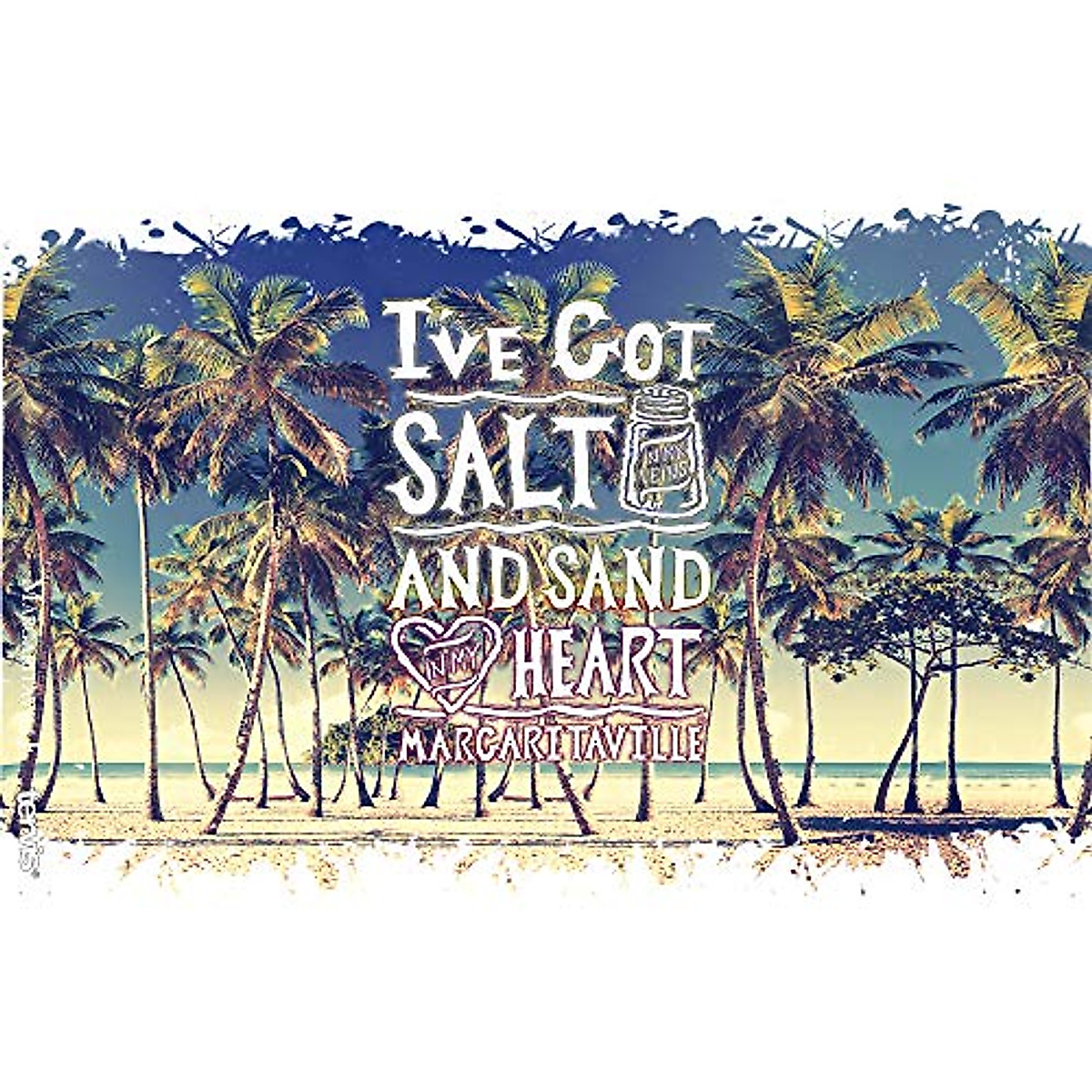 Tervis Margaritaville - Salt In My Veins Made in USA Double Walled Insulated Tumbler Travel Cup Keeps Drinks Cold & Hot, 16oz, Clear