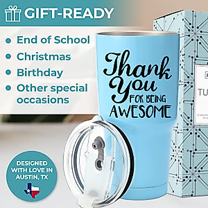KEDRIAN Thank You For Being Awesome Tumbler 30oz, Thank You Gifts For Friends, Thank You Gifts For Women Friends, Nurse Thank You Gifts For Women Coworkers, Associate Appreciation Gifts For Coworkers