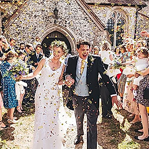 Juome 450Pcs Gold Wedding Table Confetti, Glitter Confetti for Bridal Shower Engagement Party, Diamond Ring I Do Paper Confetti Bachelorette Table Scatters Decorations