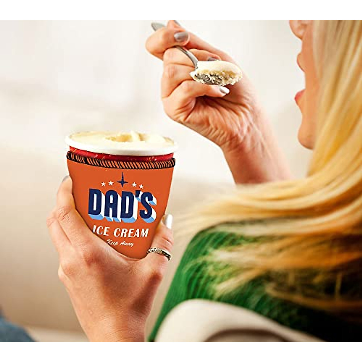 Mugzie - Ice Cream - Pint Sized - Deluxe Thick Neoprene Cozy Sleeve Cover Insulator - Dads Ice Cream