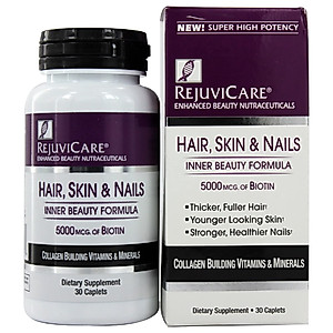 RejuviCare Hair, Skin & Nails Formula Caplets 30 ea ( Pack of 4)
