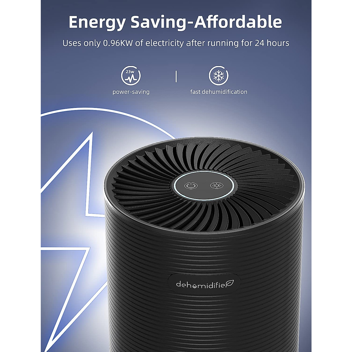 Dehumidifiers, Small Dehumidifiers for Home Bedroom 2300 Cubic Feet with Auto-off, Ultra-Quiet Mini Dehumidifier with Lights Energy Saving for Basement Bathroom Office RV