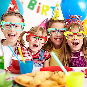 Waenerec 15 Pcs DIY Building Bricks Glasses Building Blocks Games for Kids Toddlers Building Block Birthday Party Supplies Carnival Themed Decorations Party Favor