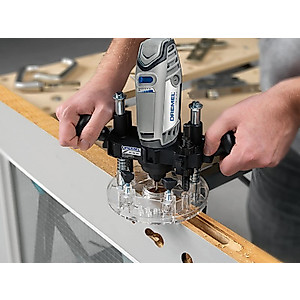 Dremel 335-01 Rotary Tool Plunge Router Attachment, Compact & Lightweight for Light-Duty Routing Projects, Perfect for Woodworking & Inlay Work