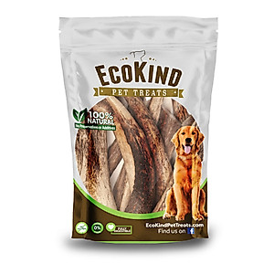 EcoKind Pet Treats Premium Elk Antlers for Dogs – Natural Antler Dog Treats – Healthy & Long-Lasting Dog Antler Tips – Odorless & Delicious – No Chemicals – 4 Pack