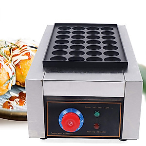 Electric Takoyaki Maker, Commercial 28PCS/56PCS Takoyaki Grill with Nonstick Molds Japanese Octopus Fish Ball Cake Grill Pan 110V (28PCS 2KW)