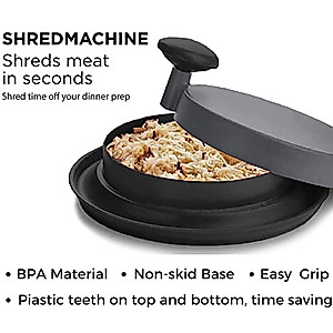 LORELEJAM Chicken Shredder Tool, 25CM/9.8" Meat Shredder Pro Shred Machine Pulled Pork Claws Meat Grinders Kitchen Gadgets Black