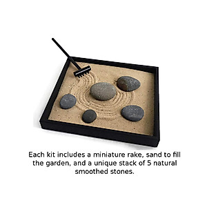 Stacking Stones Handmade Zen Garden Desktop Gift Ideas for Office Decor Relaxing Desk Accessories Natural Kit with Stackable Rocks for Relaxation and Stress Reduction