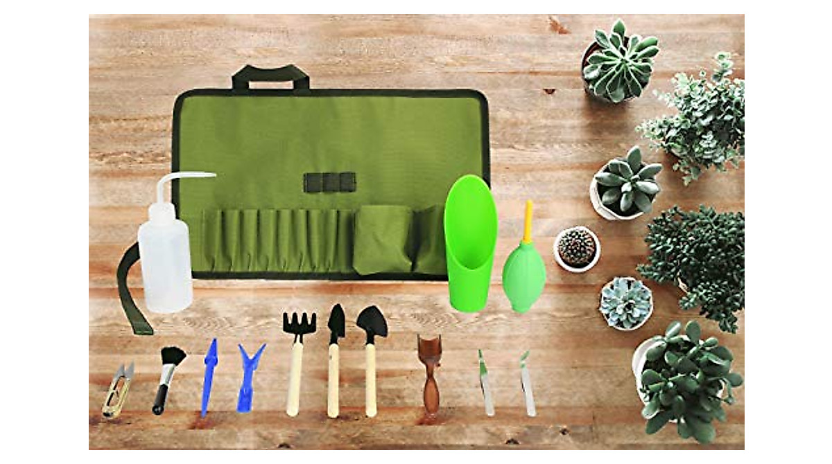Succulent Kit Roll Organizer for Indoor Gardening | Complete Tool Set