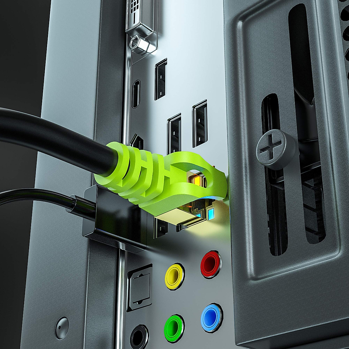 Outdoor Cat 7 Ethernet Cable 150ft, 26AWG Heavy-Duty Cat7 Networking Cord Patch Cable RJ45 Transmission Speed 10GbpsTransmission Bandwidth 600Mhz LAN Wire Cable SFTP Waterproof Direct Burial