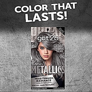 Got2b Metallics Permanent Hair Color, M72 Dusty Silver
