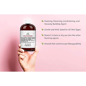 cocojojo Coco Glucoside Natural Surfactant - Surfactants for Soap Making DIY Shower Gel, Skin Care, Body and Face Wash, Plant Derived, Natural - 16 Oz
