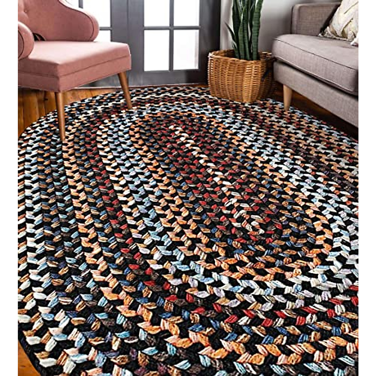 RRI Home Decor Ashley Area Rug, 4x6, Black Rock