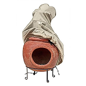 Sturdy Covers Chiminea Defender - Durable, Weather-Proof Chiminea Fire Pit Cover (Tan)