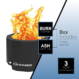 Blue Sky Outdoor Living NFL Tampa Bay Buccaneers 24” Steel Peak Patio Smokeless Fire Pit, Firewood and/or Wood Pellet Burning